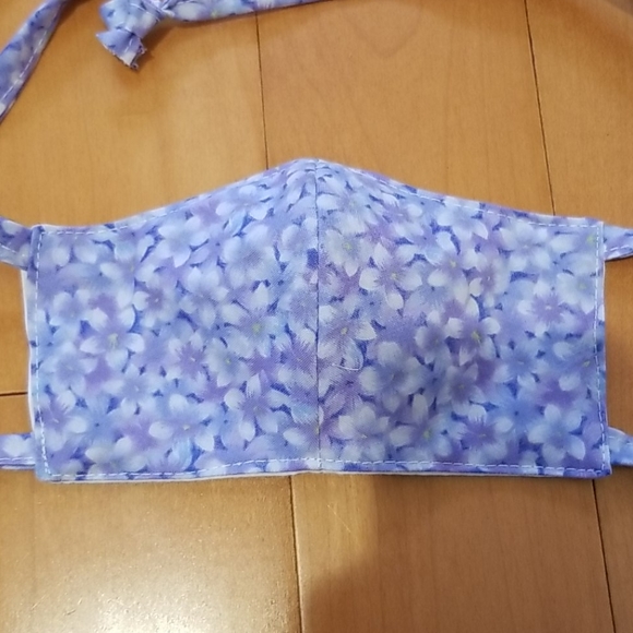 Accessories | Purple Floral 10 Cotton Double Layer Face Mask | Poshmark